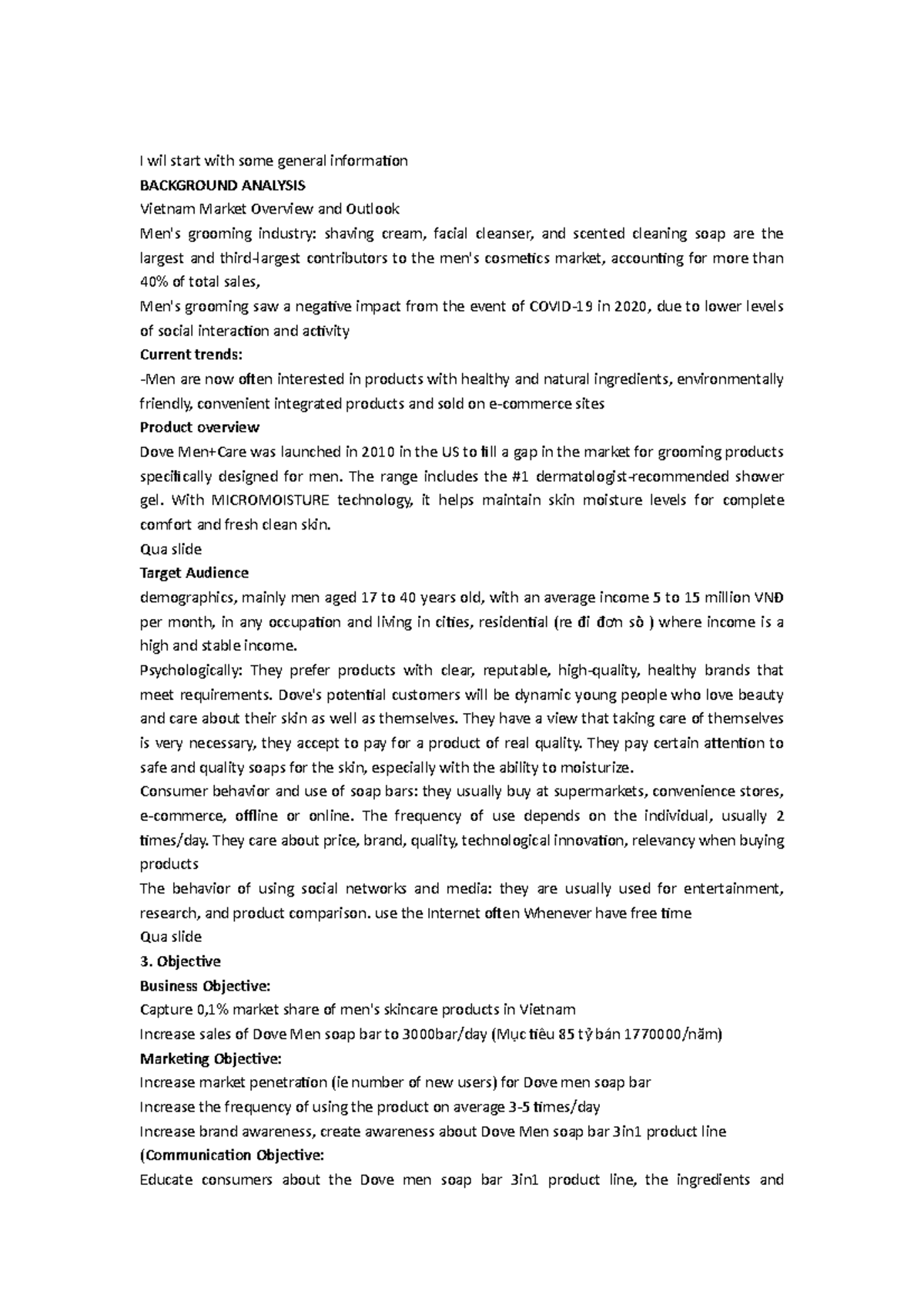 Background Analysis - 2019 - I wil start with some general information ...