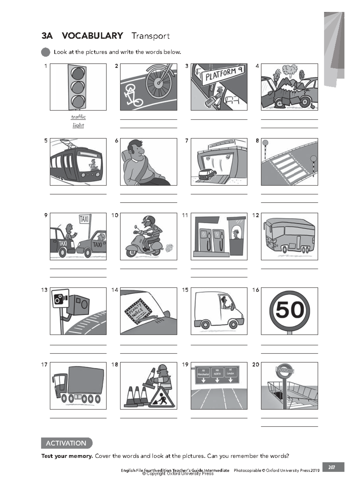3A Vocabulary Transport Revision for Adult Intermediate Course - Studocu