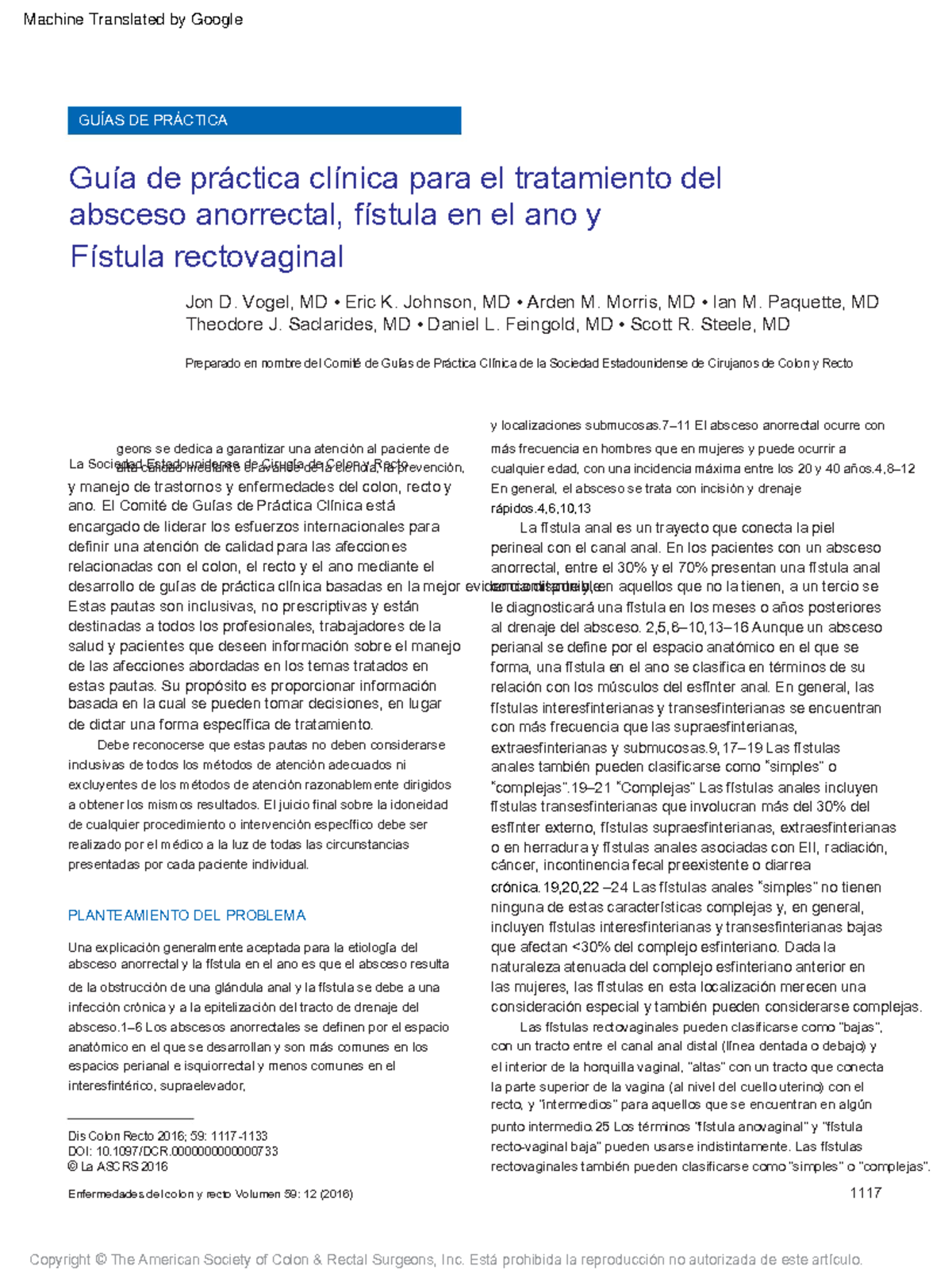 Guía de Práctica Clínica sobre Absceso Anorrectal y Fístula Anal - Studocu