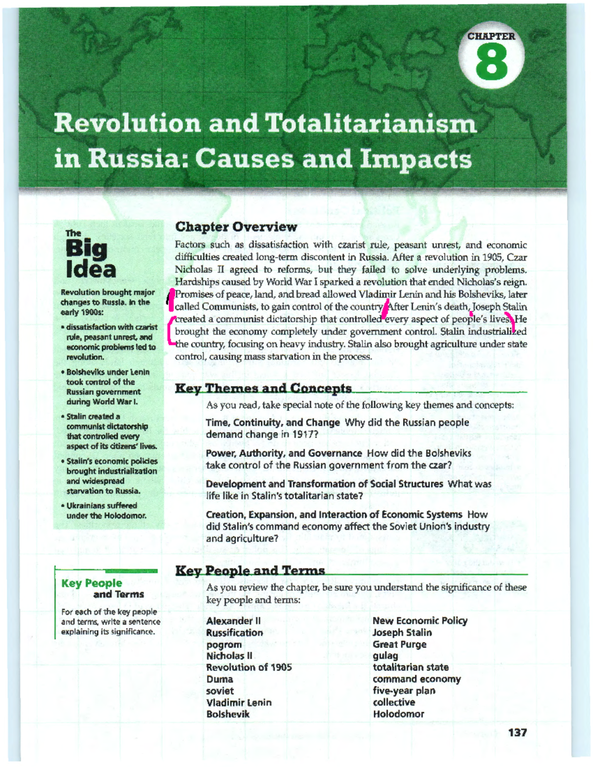 Chapter 8: Revolution and Totalitarianism in Russia - Key Themes and ...