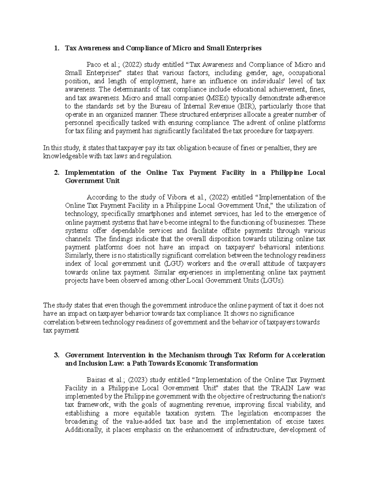 Tax Compliance Awareness in Micro & Small Enterprises: Factors and ...
