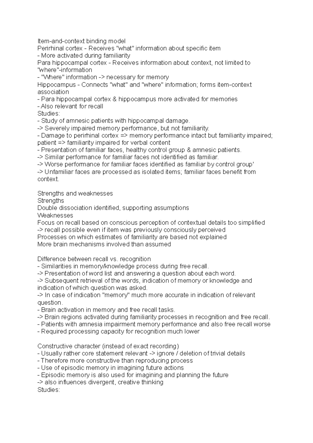 Item - Introduction To Psychology - Item-and-context binding model ...