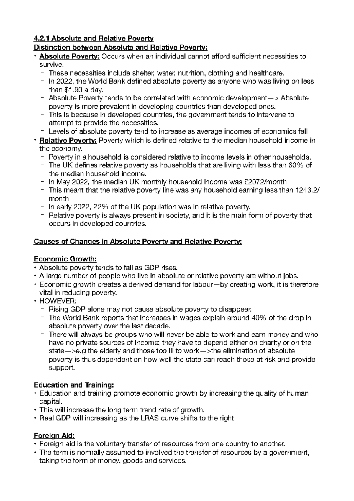 4.2.1 Absolute and Relative Poverty - 4.2 Absolute and Relative Poverty ...