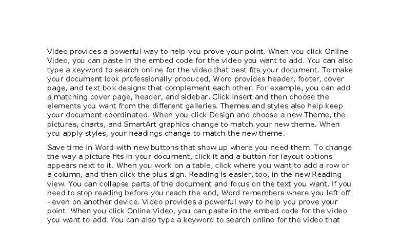 Word Document Tips: Enhancing Your Work with Video & Design - Studocu