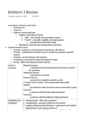 FALL 2021 - Final EXAM Review Packet - LAW 1101 - LAW 1101- PROF. FOLKS ...