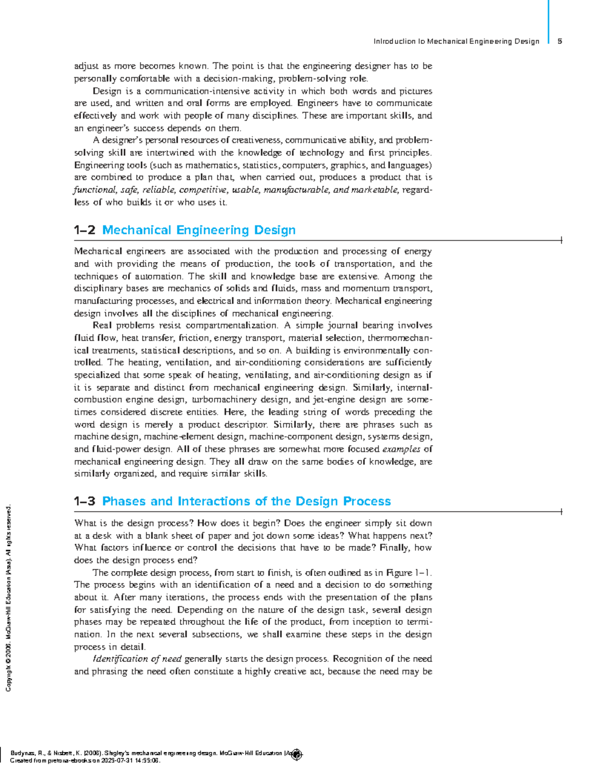 Shigley's Mechanical Engineering Design - Introduction & Design Process ...