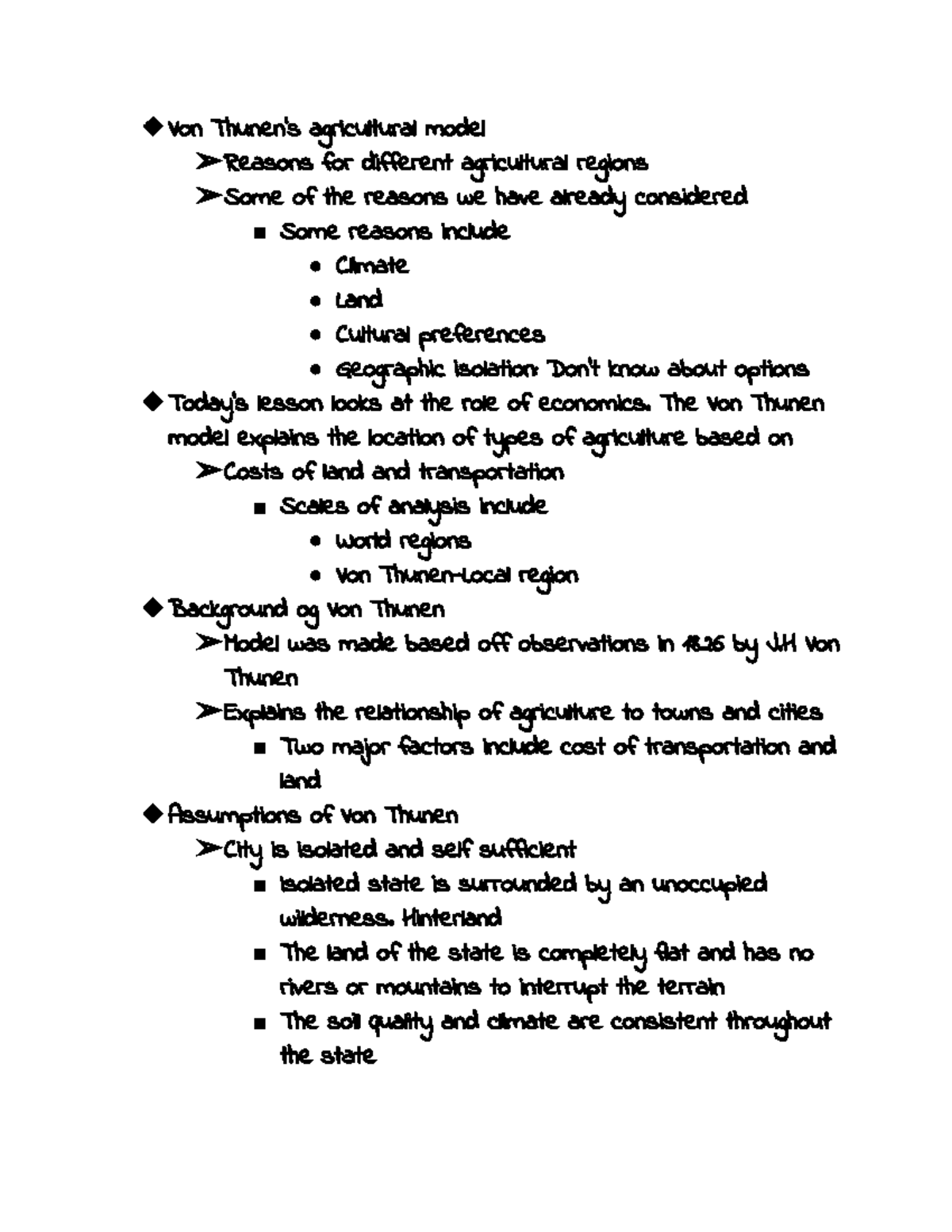 Von Thunen's agricultural model - The Von Thunen model explains the ...