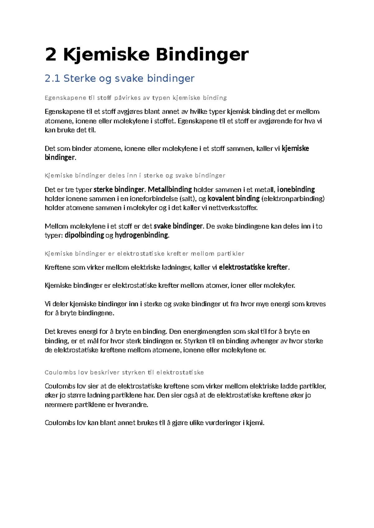 Kapittel 3 - Reaksjoner og Beregninger i Kjemi (KJEM101) - Studocu