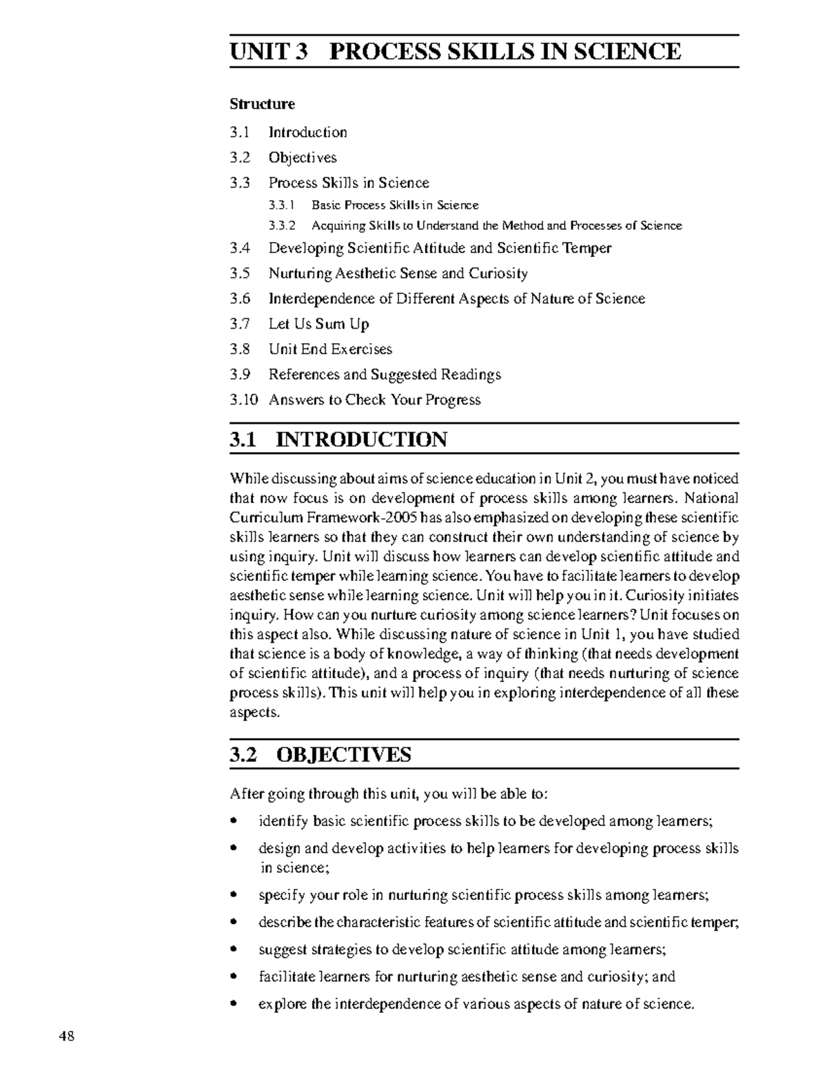 Process Skills in Science: Unit 3 Overview - 075547 - Studocu
