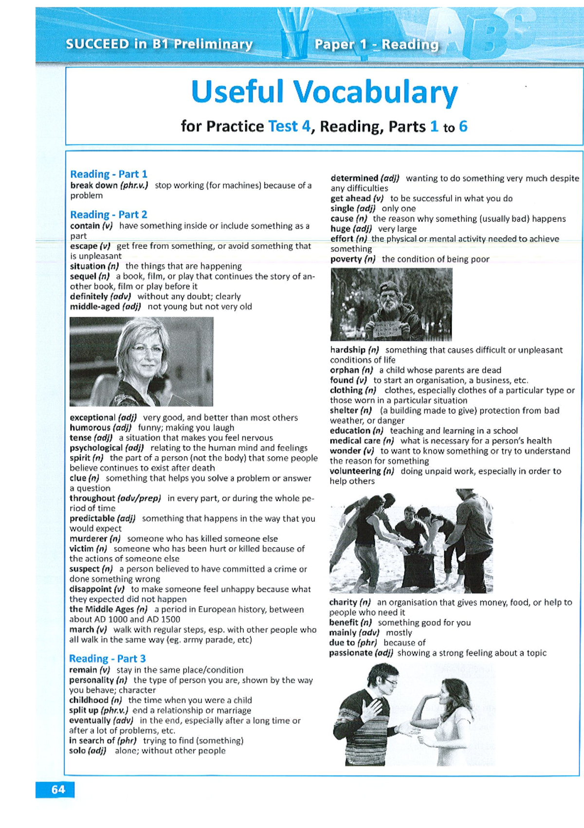 Vocabulary Development for Reading Test 4 (Parts 1-6) - Studocu
