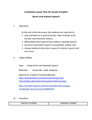 Lesson Plan Literary Conflicts Q4-M5 - DAILY LESSON PLAN School Grade ...