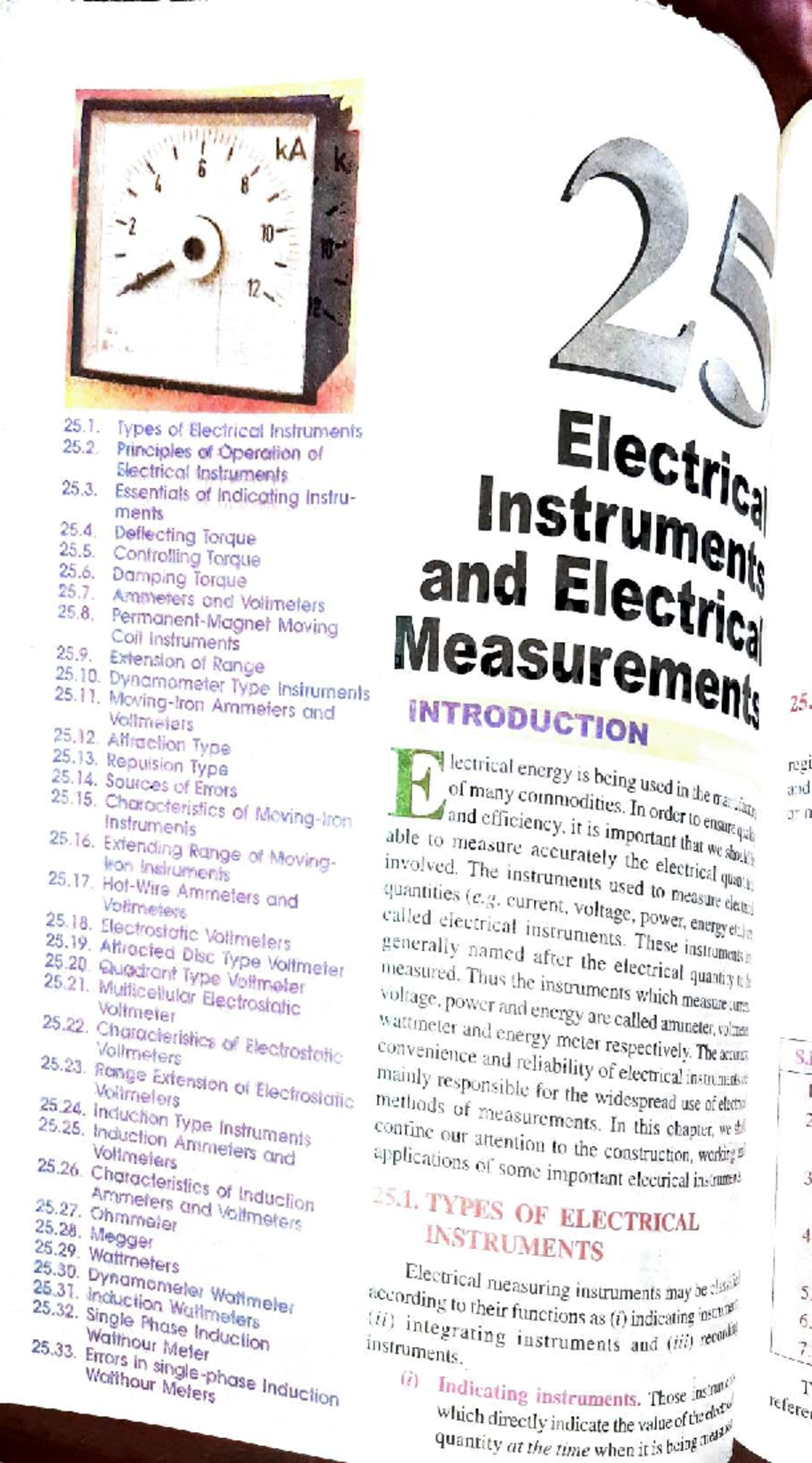 Electrical Instruments and Their Principles of Operation (EE 25) - Studocu