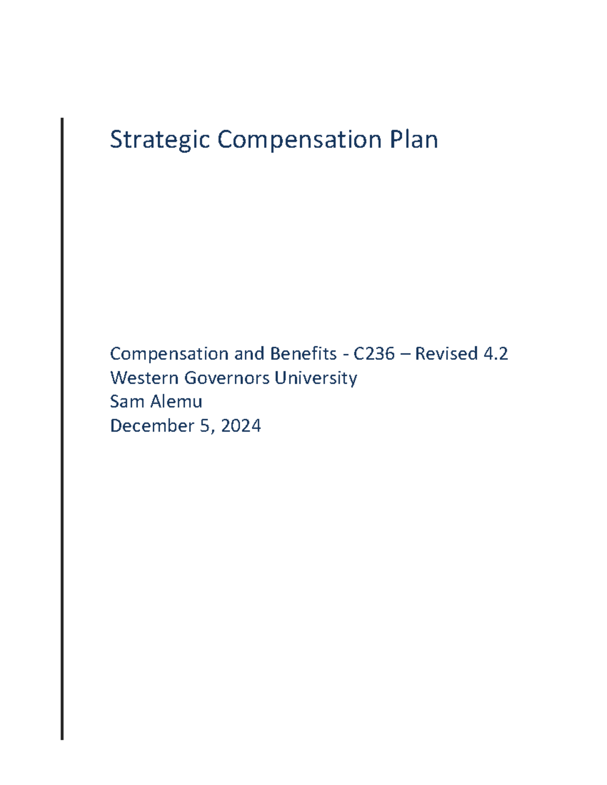 Strategic Compensation Plan for Endothon Company C236 Revised 2024 ...