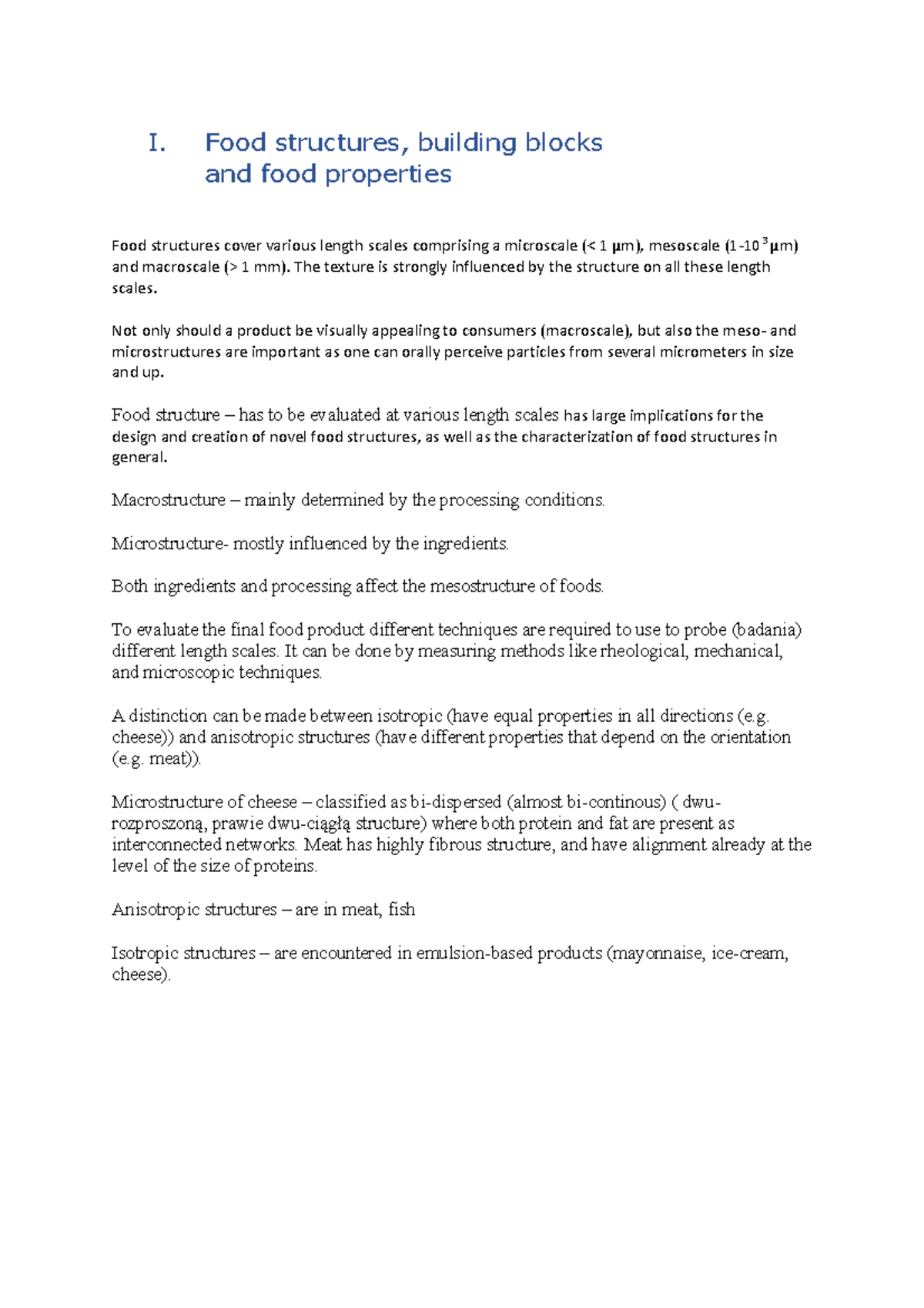 Food Structures: Building Blocks, Properties, and Phase Behaviors ...