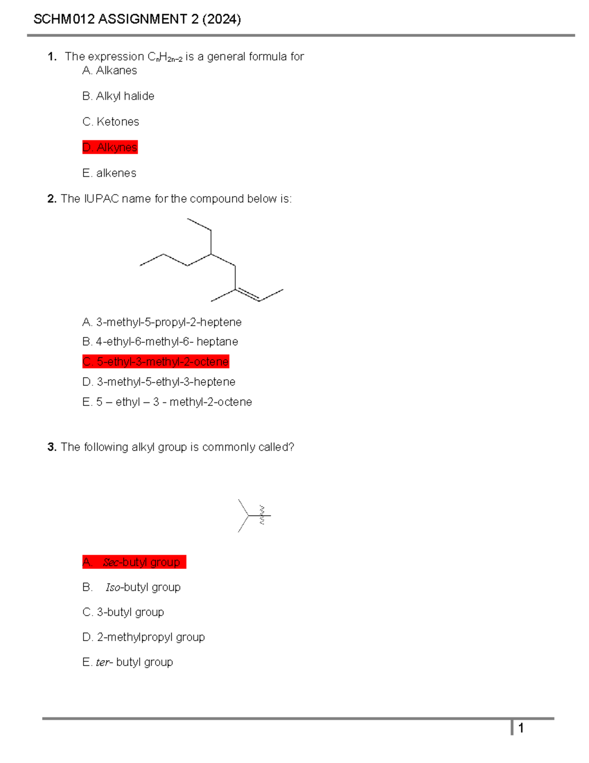 Assment SCHM012 2 MEMO - DO USE MEMO STUDY BUT TO REFEER - The ...
