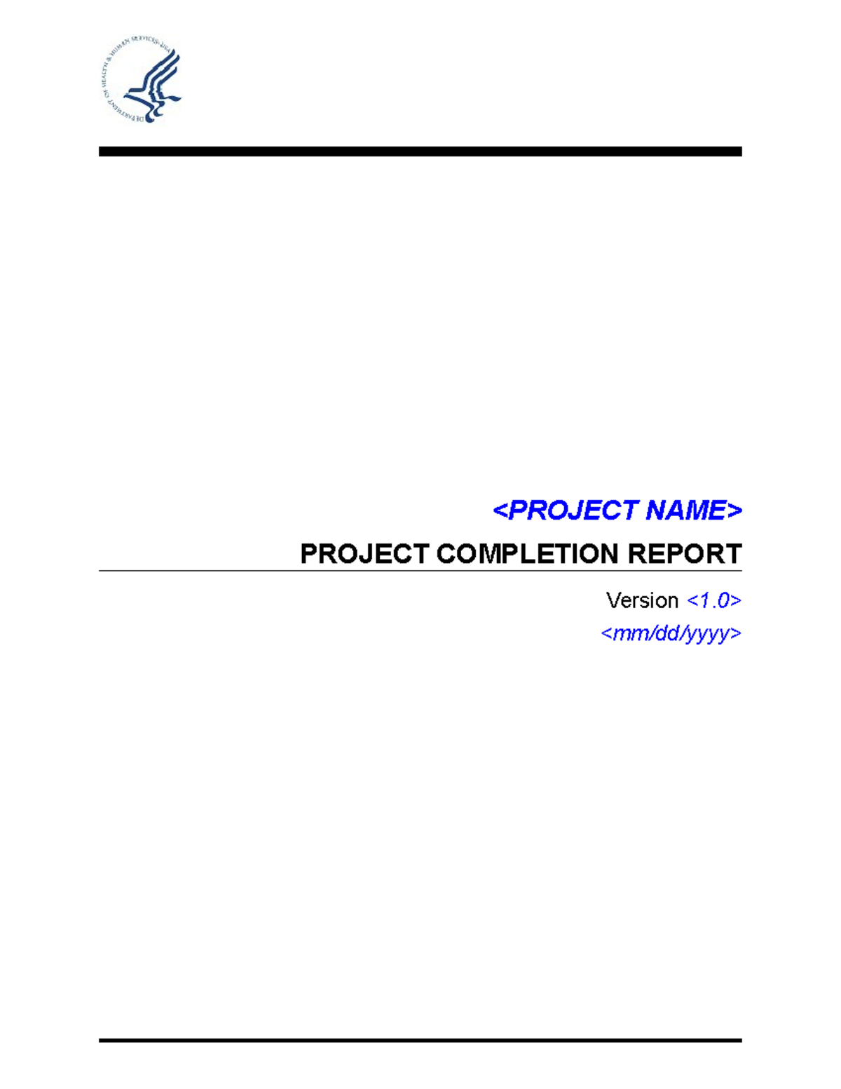 EPLC Project Completion Report Template (v1.0) - Studocu