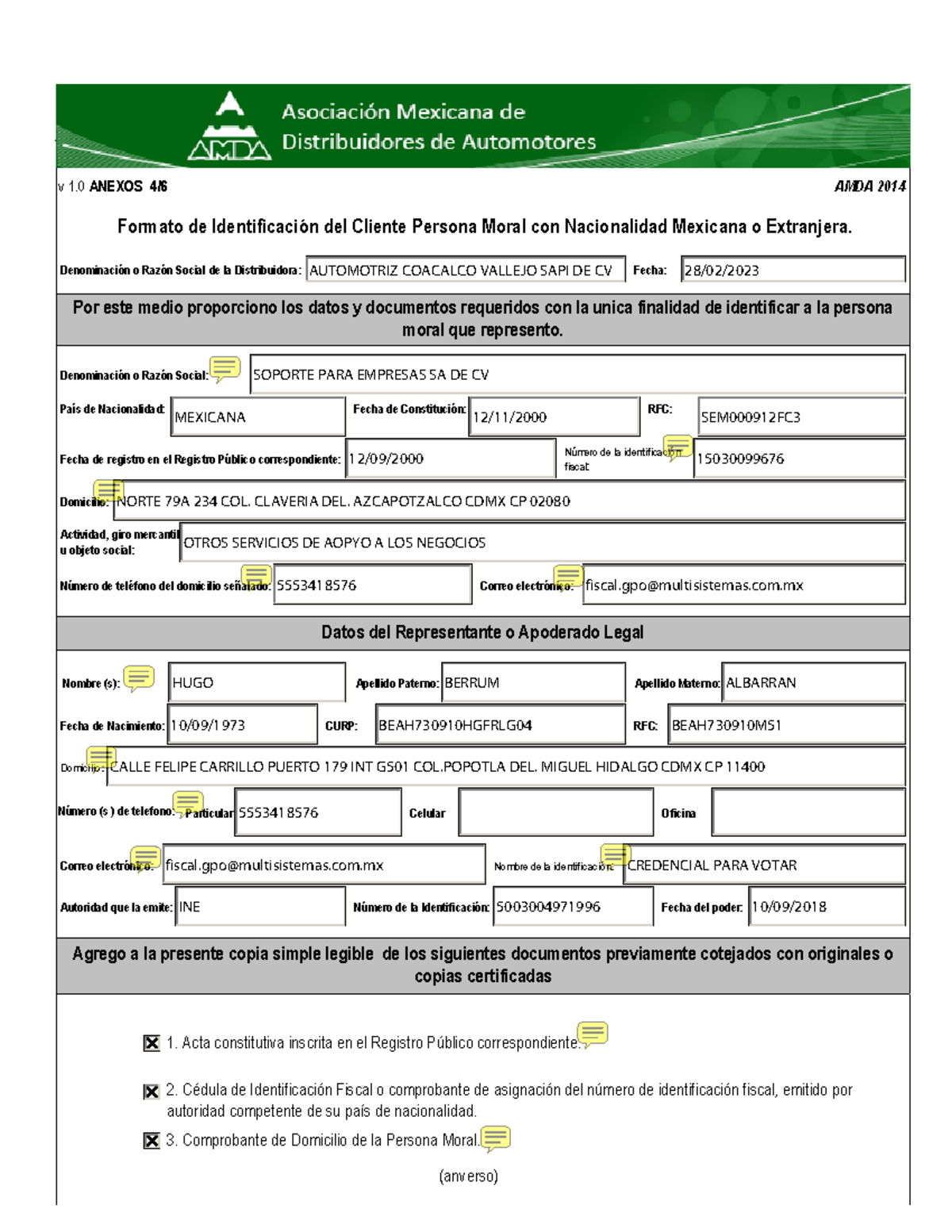 Identificación del Cliente y Documentación para Empresas Antilavado ...