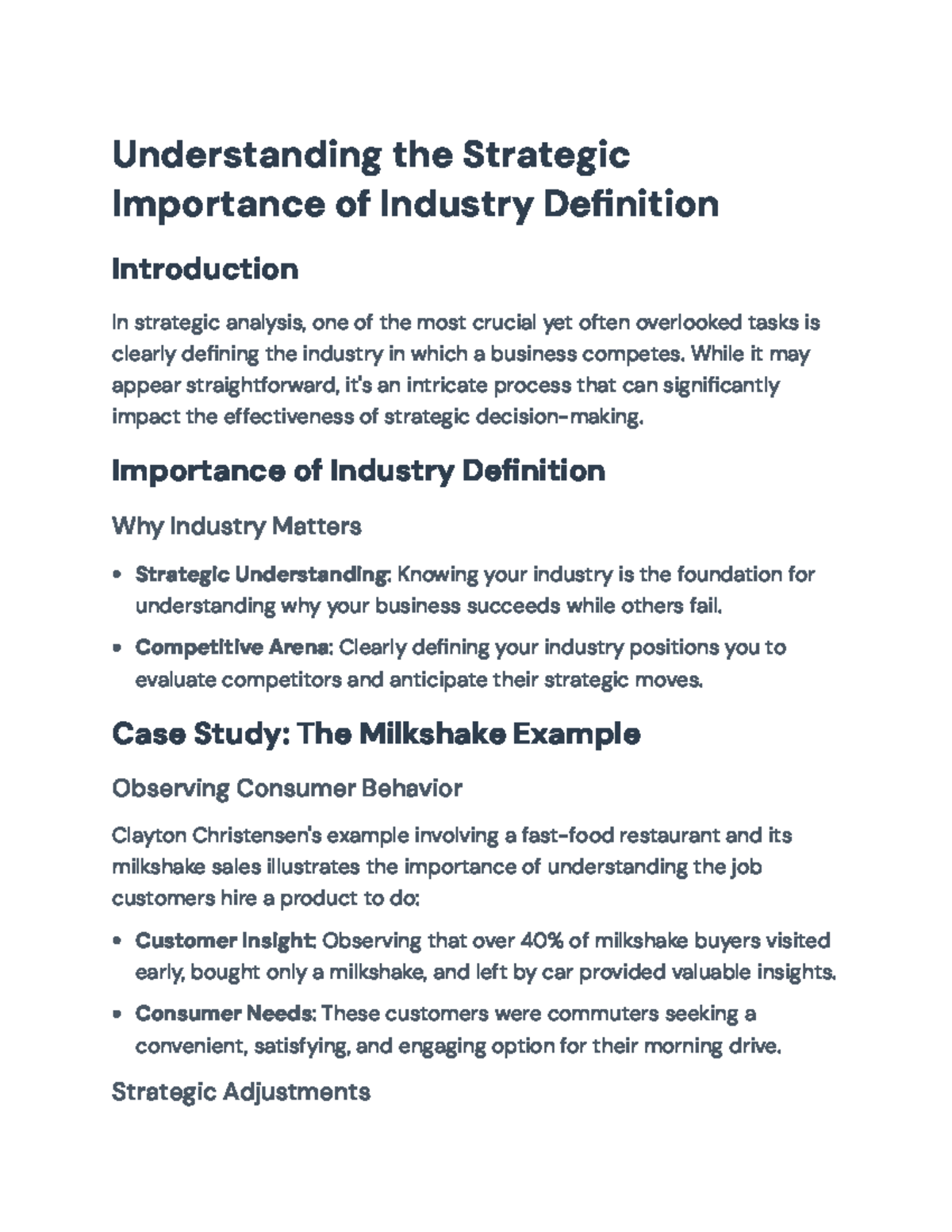 Strategic Importance of Industry Definition: Insights & Applications ...