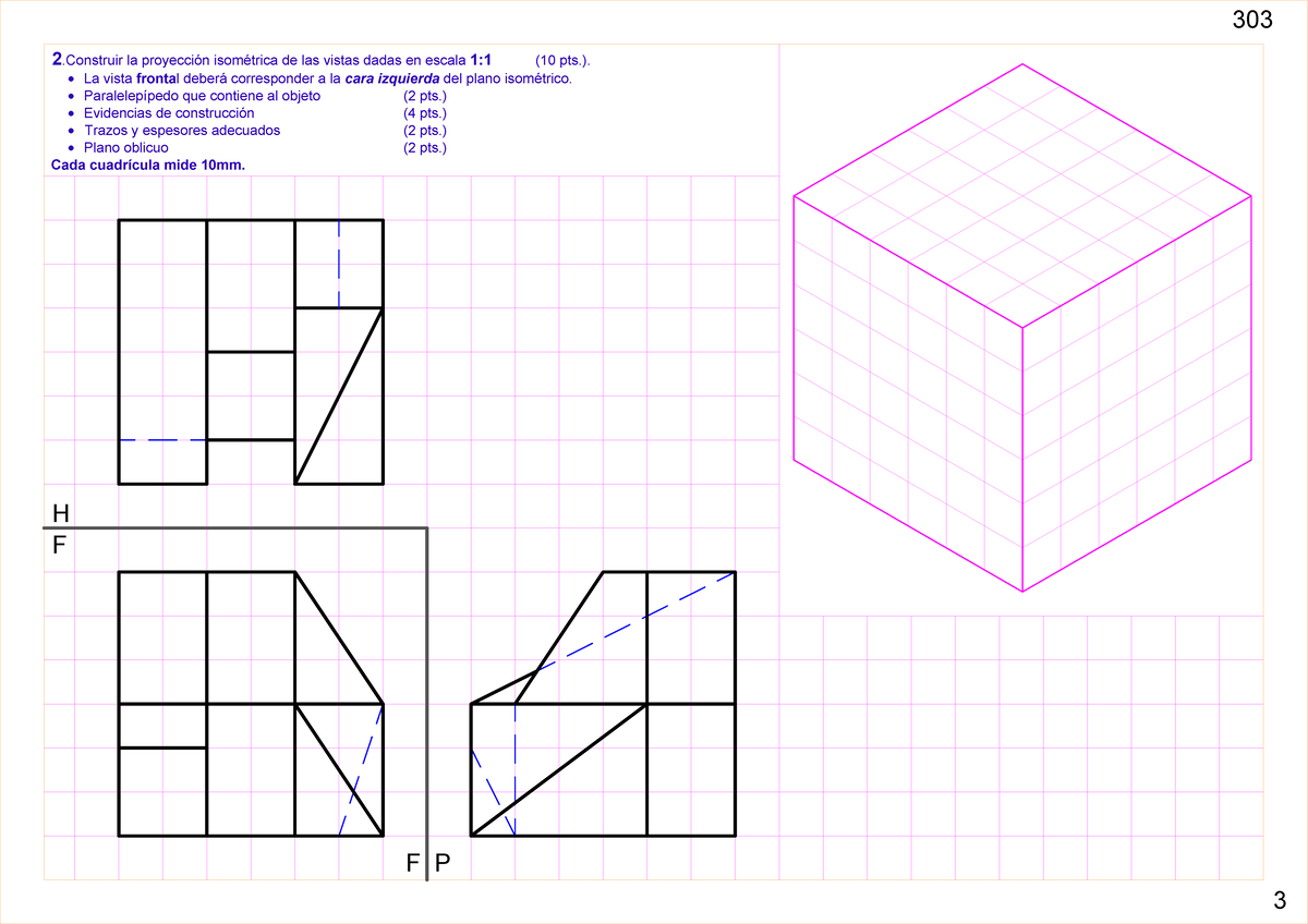 3.Pregunta 02 303 - nice - Matemática I - 3 2 .Construir la proyección ...