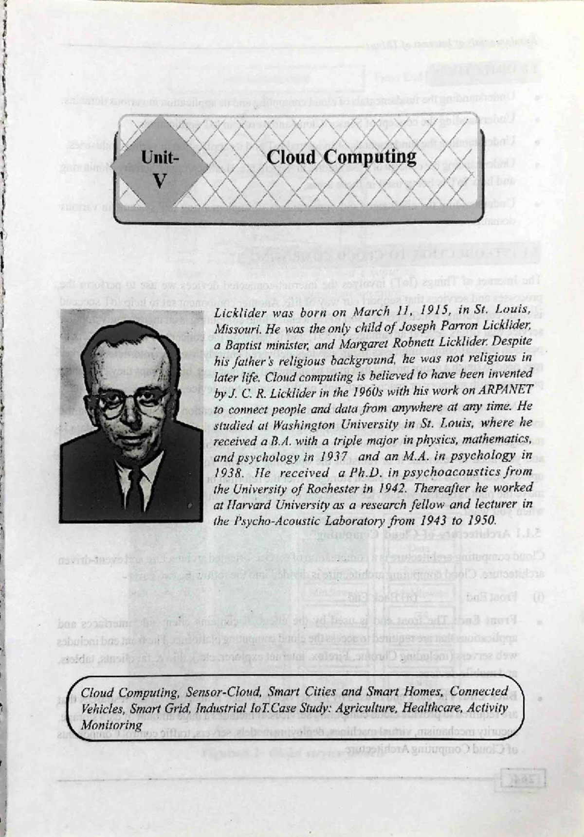 Unit 5: Cloud Computing and IoT Applications in Smart Cities and Homes ...