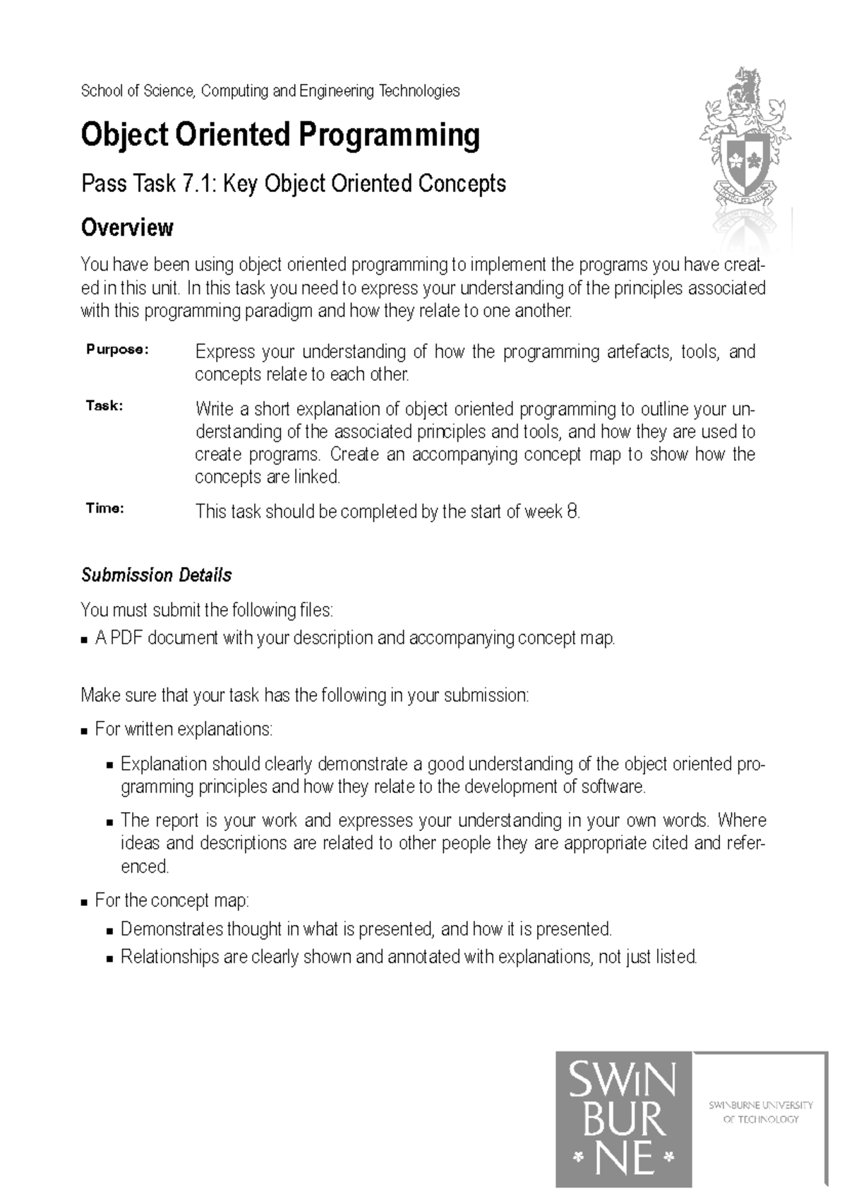 7.1P - Understanding Key Concepts in Object Oriented Programming - Studocu