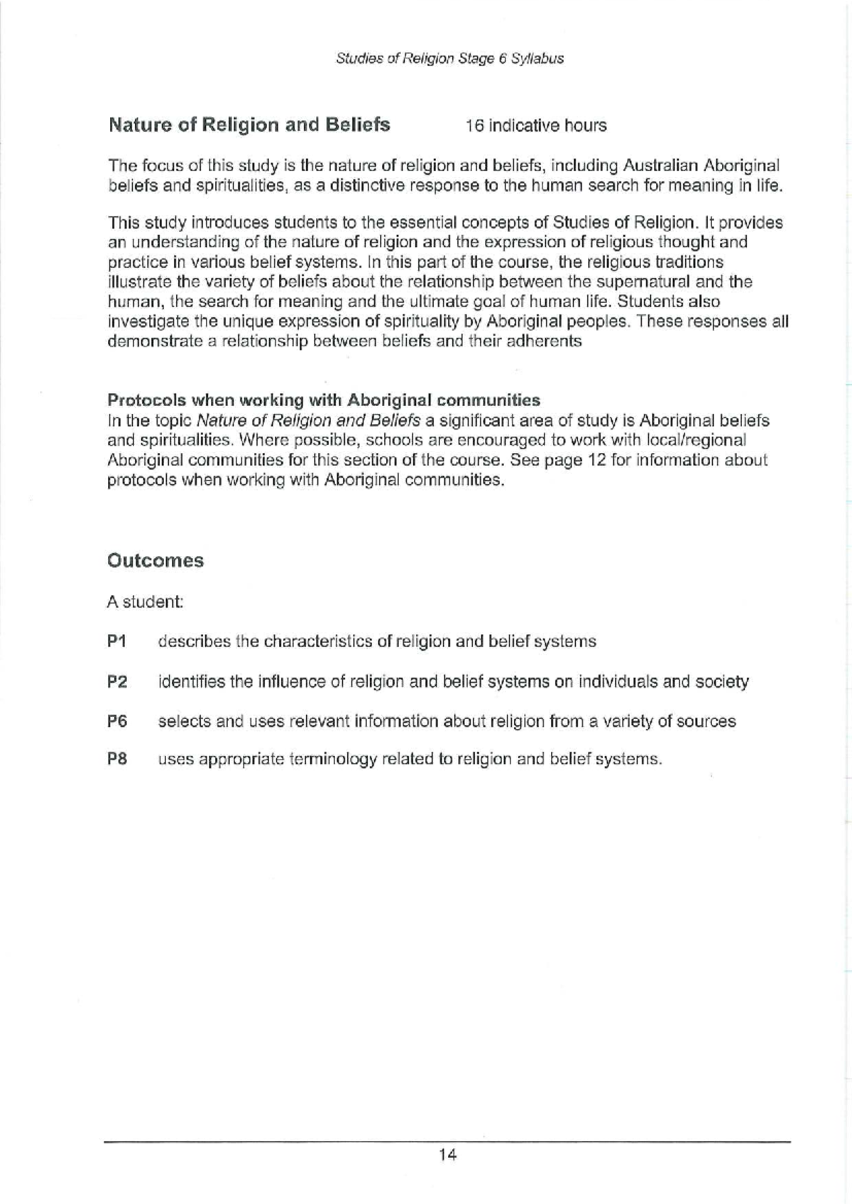 Yr11SOR Syllabus - Yr 11 religion notes - enjoy! - Studies of Religion ...