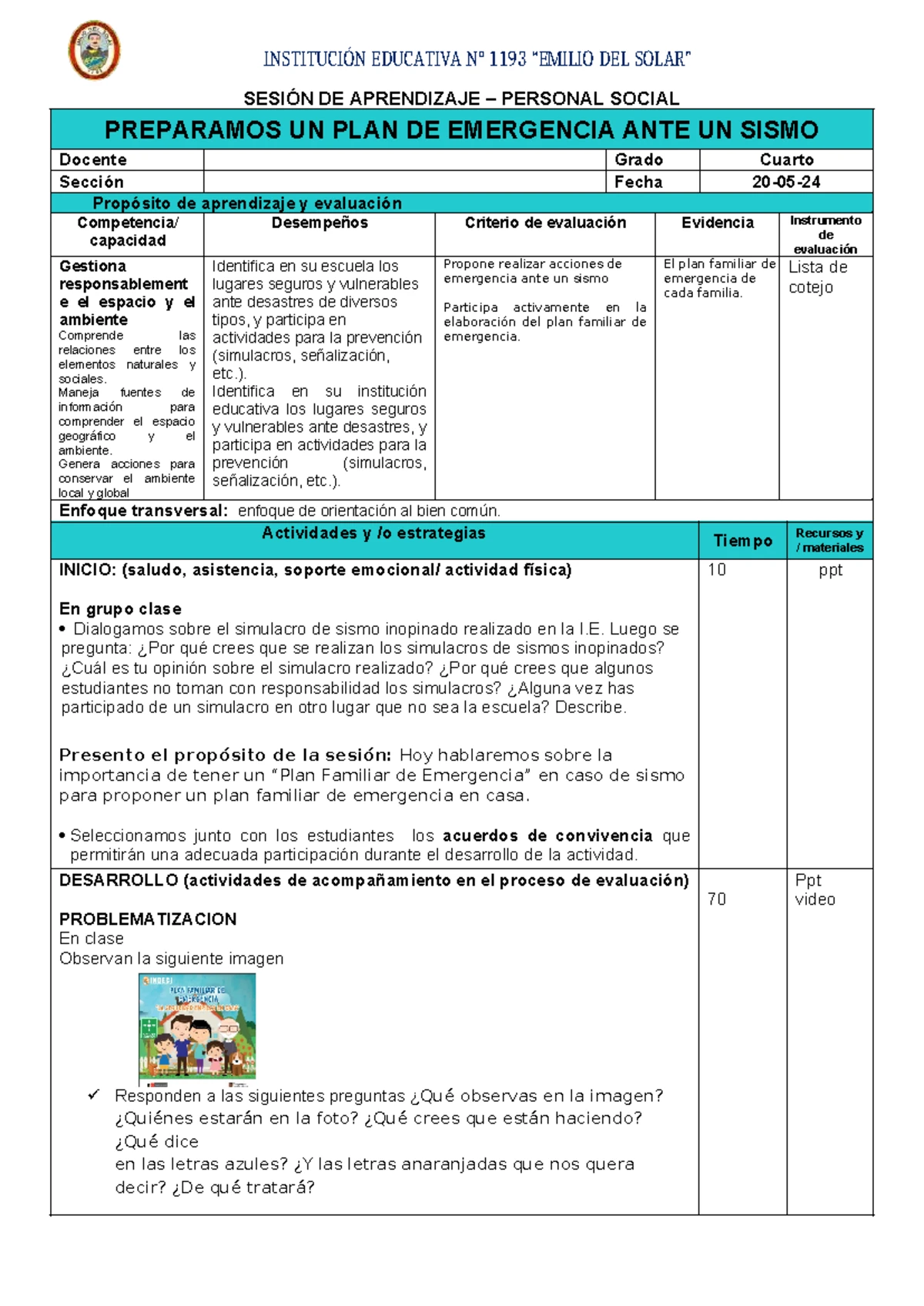 Sesion CYT 3ERO SIST Digestivo - SESIÓN DE APRENDIZAJE DE CYT I. DOCENTE: GRADO Y SECCIÓN: FECHA ...