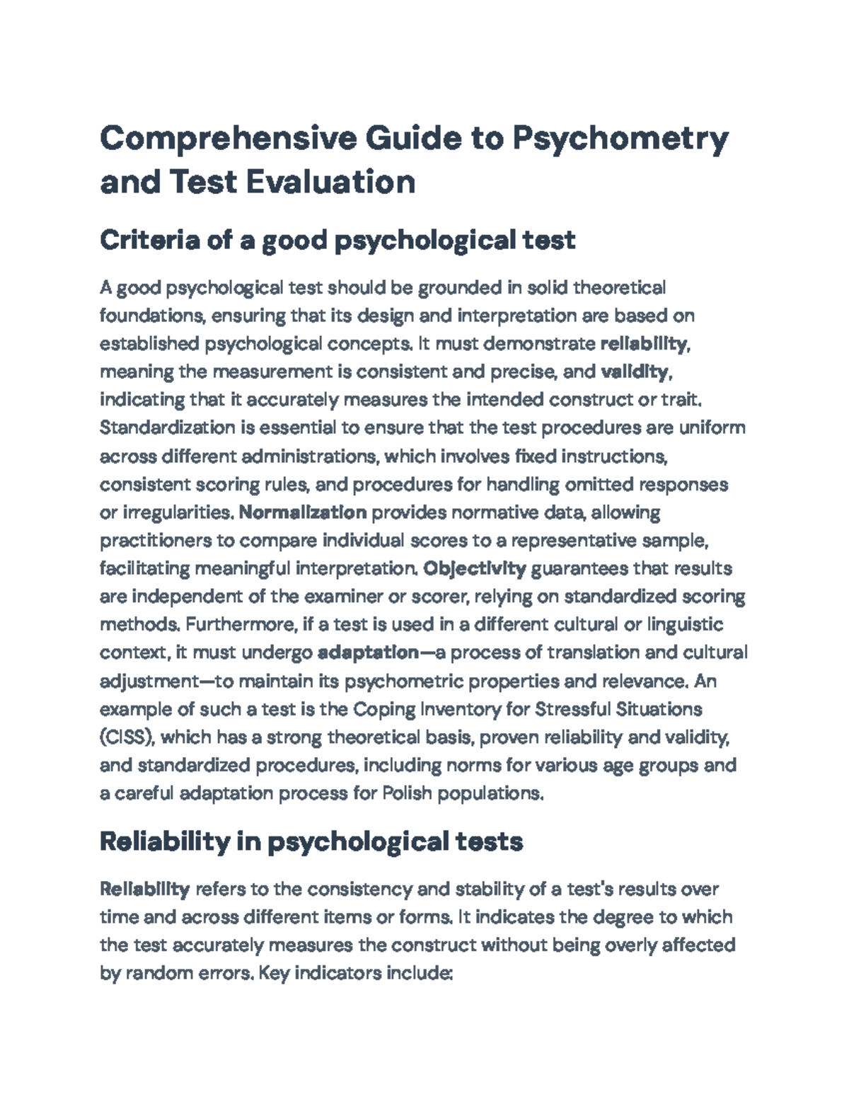 Comprehensive Guide to Psychometric Evaluation & Testing Methodologies ...