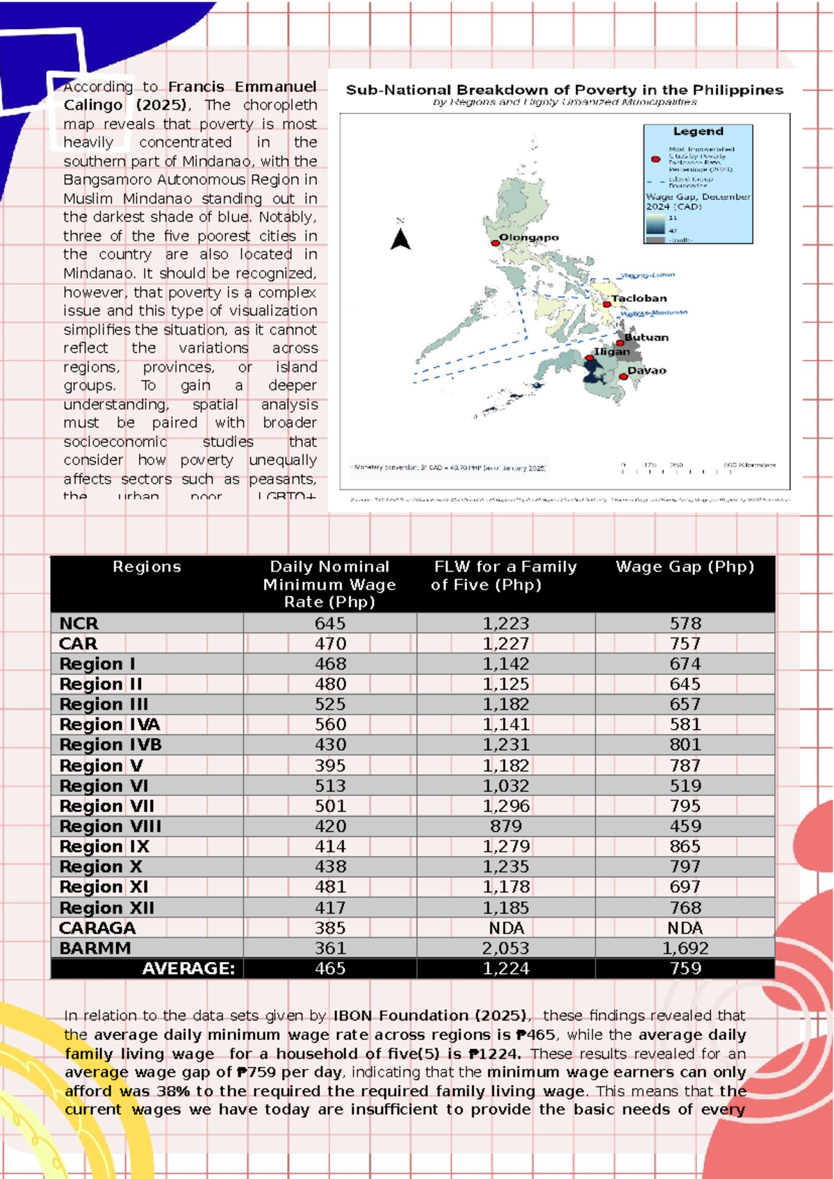 Biostat 101: Poverty Analysis in Mindanao - Graph & Tabulation - Studocu