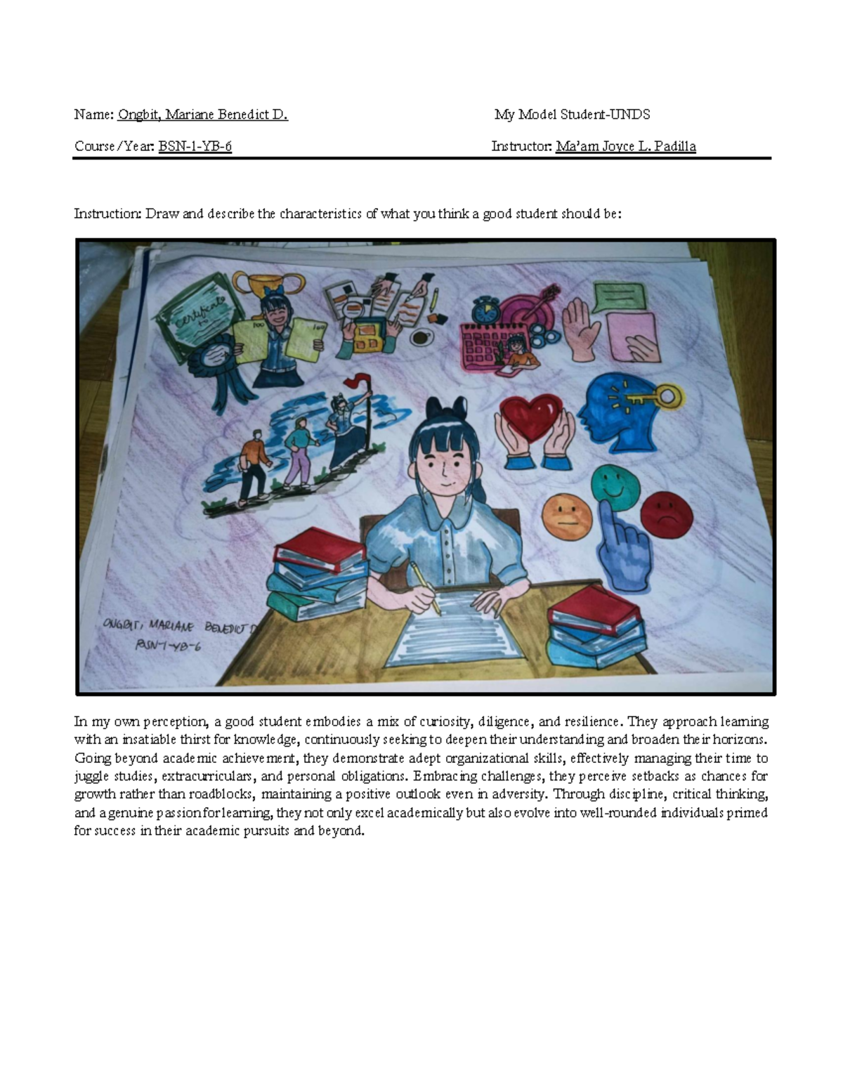 My Model Student - UNDS: Characteristics of a Good Student - Studocu