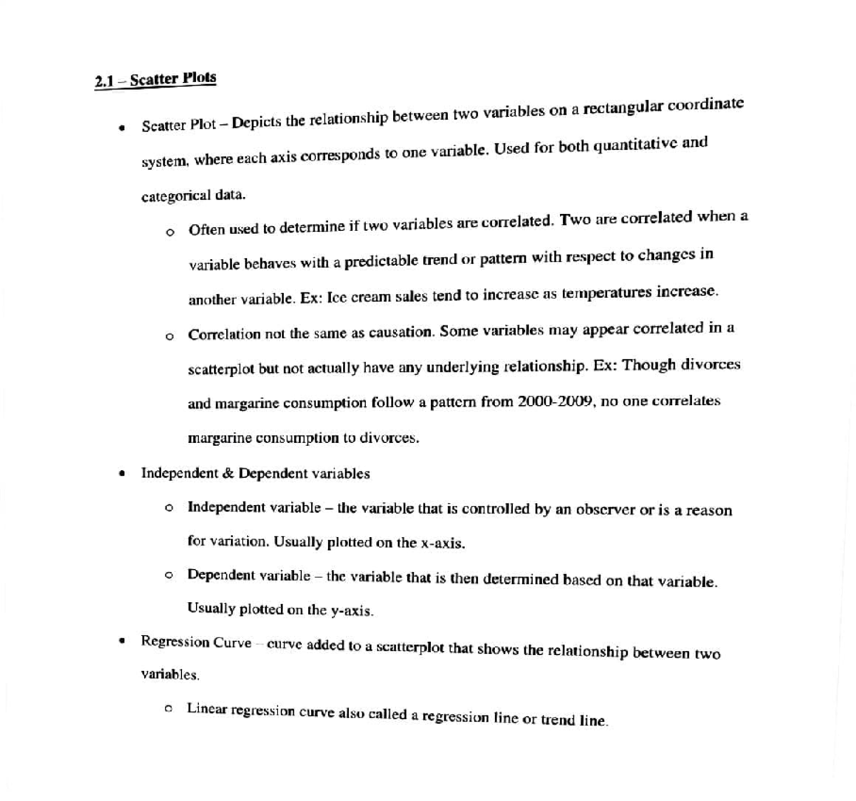 2.1 Scatter Plots & Linear Regression: Understanding Relationships ...