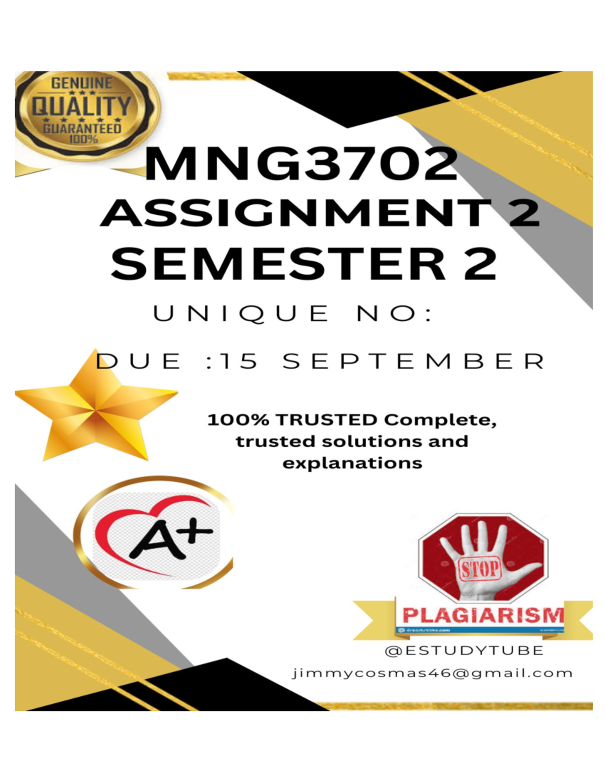 MNG3702 Assignment 2: Comprehensive Solutions & Analysis for Semester 2 2025 - Studocu
