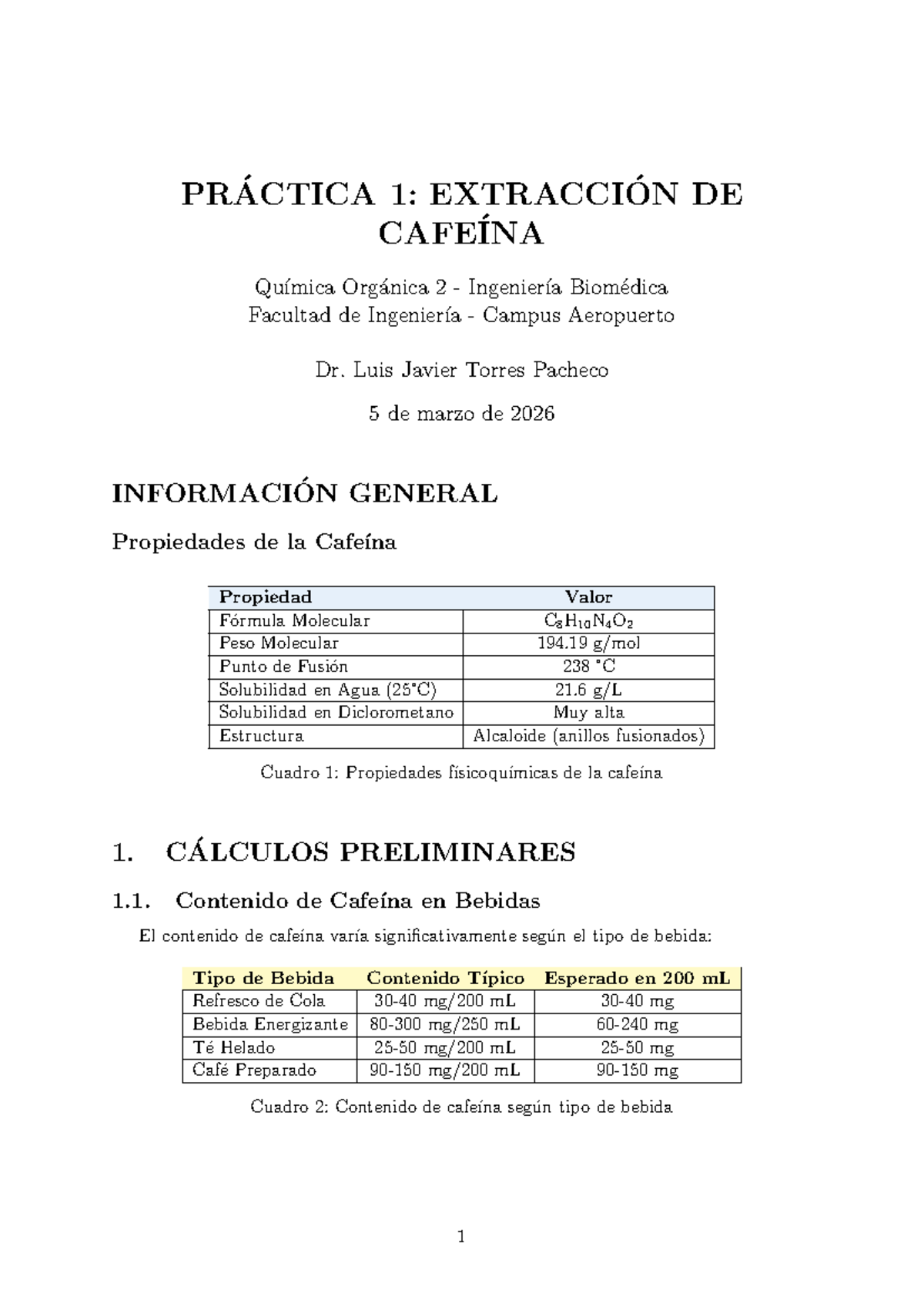 Práctica 1: Cálculos de Solubilidad y Extracción (QOII) - Studocu