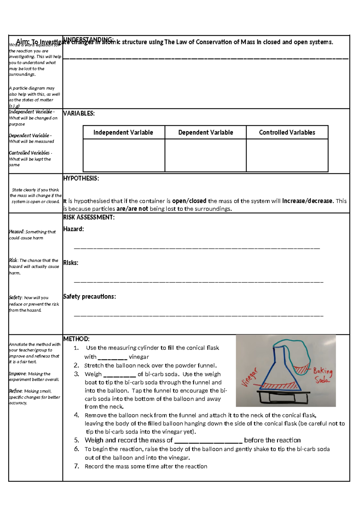 SCI09 W4L1 - Assessment Practice 2025 - Write a word equation forAim ...