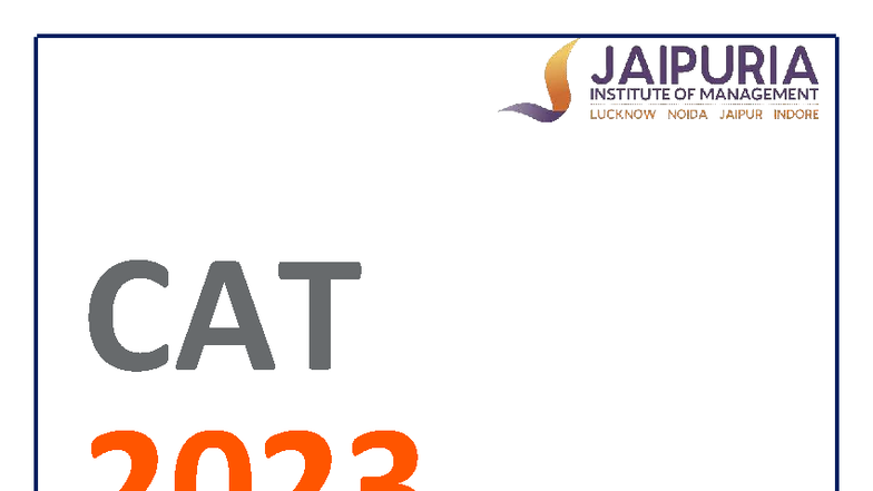CAT 2023 Question Paper Slot 01: Verbal Ability & Reading Comprehension ...