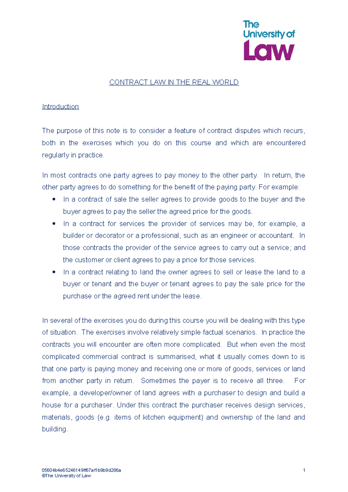 Contract law in the real world - CONTRACT LAW IN THE REAL WORLD ...
