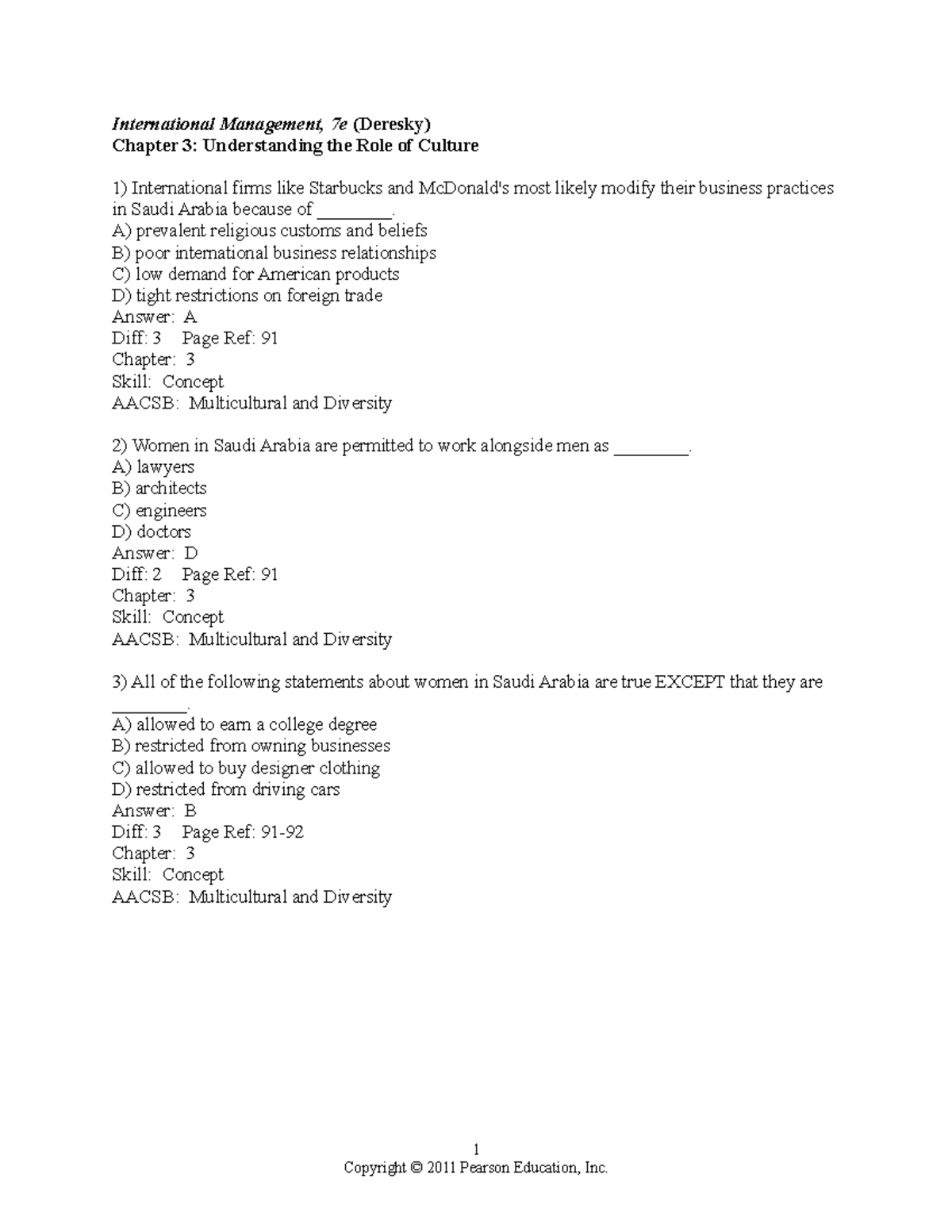 Chapter+03 - Cross Culture Management test bank - International ...