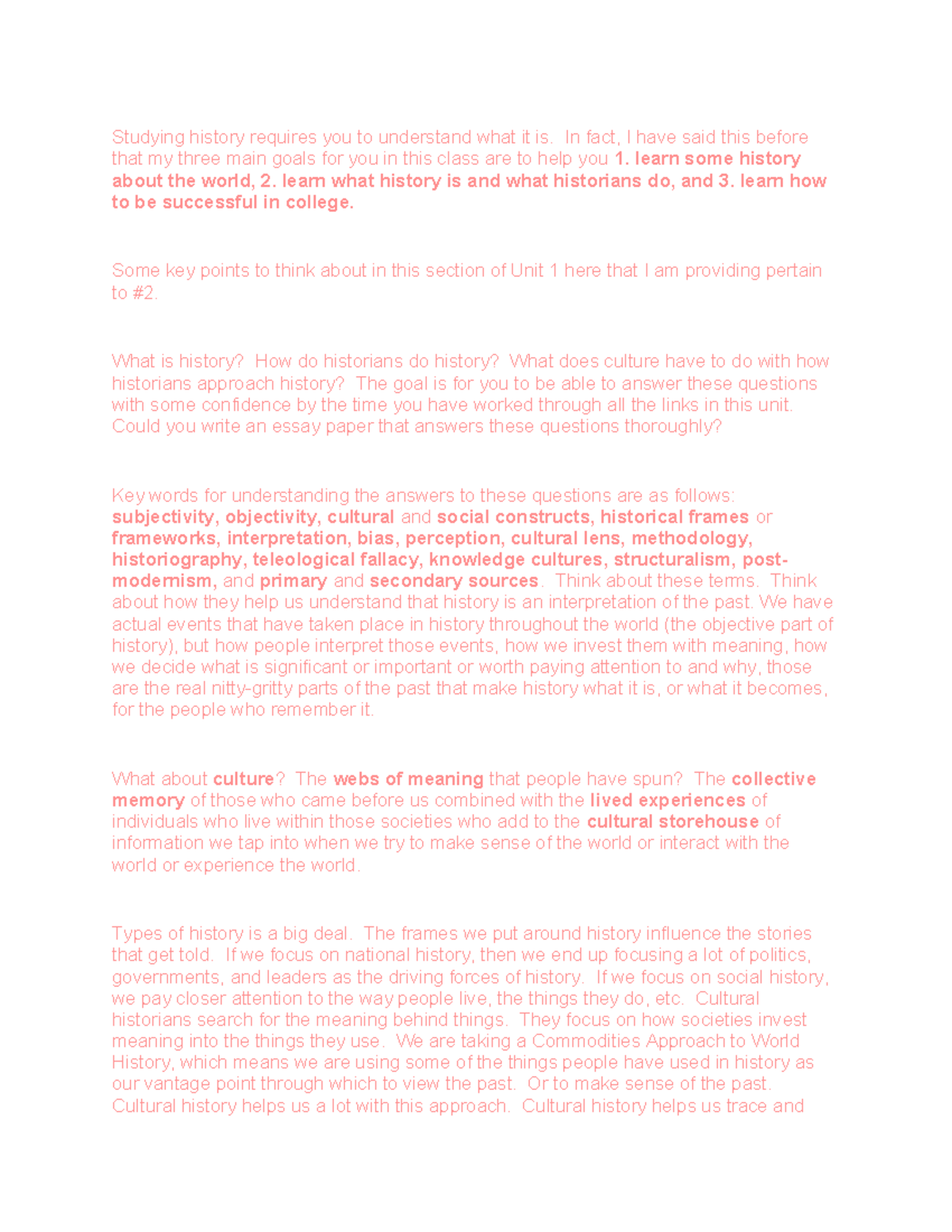 Understanding History: The Role of Historians & Culture (HIST 101 ...