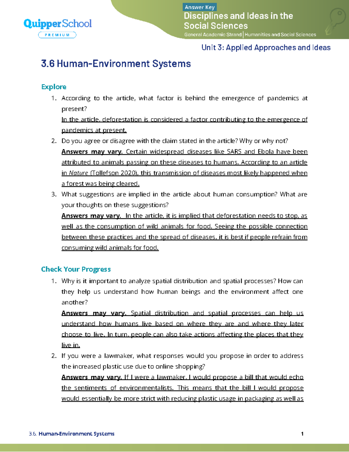 DIS 11 12 Q4 0306 AK - A module inDISS - Answer Key Disciplines and ...