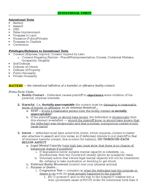 Cole v Turner CB - Casebrief - LAW 347 - Studocu