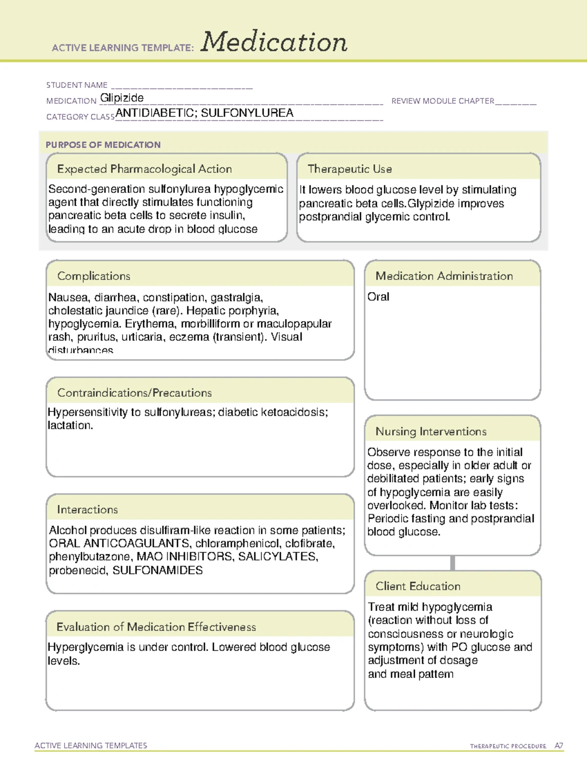 Penicillin g - drug cards - ACTIVE LEARNING TEMPLATES Medication ...