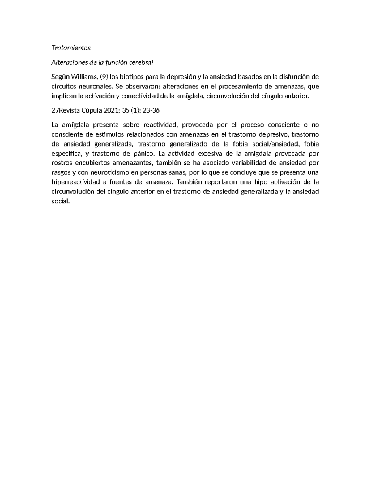 Quimica de la ansiedad 2 - Tratamientos Alteraciones de la función ...