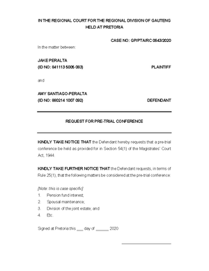 Mpumalanga Division of the High Court - Practice Directive Amended - HIGH COURT OF SOUTH AFRICA ...