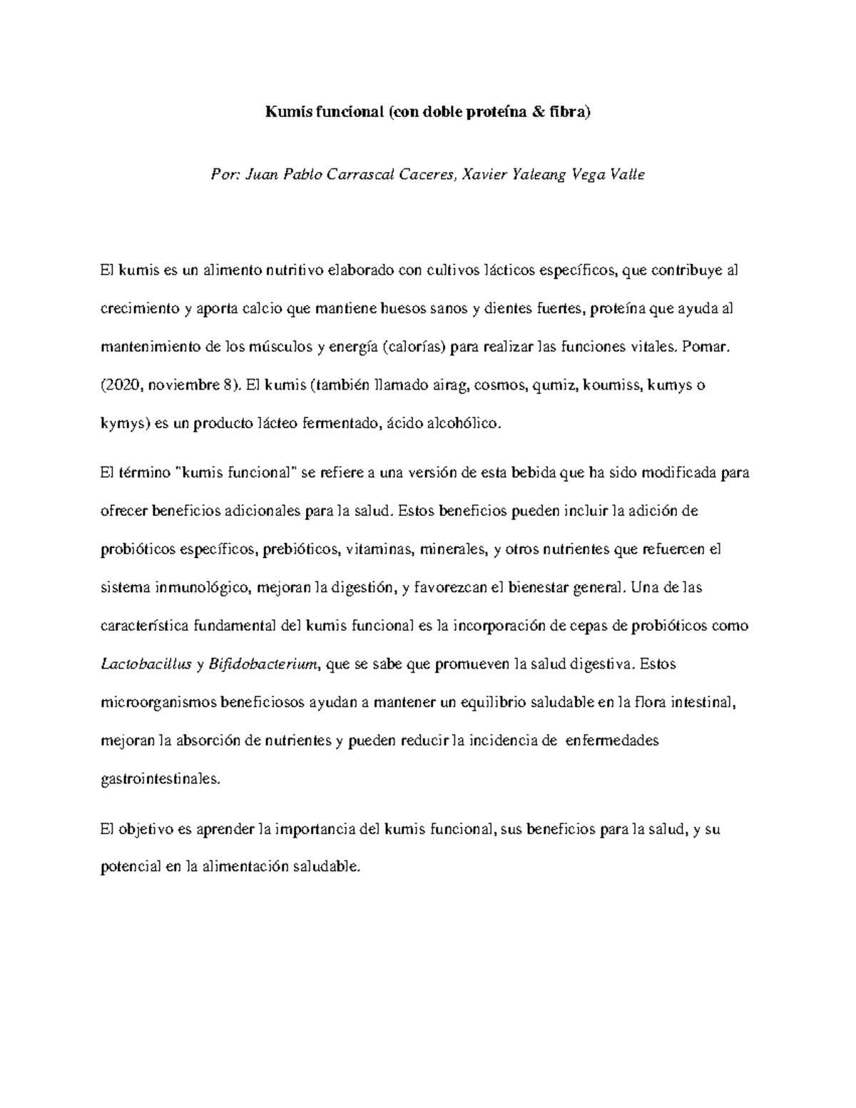 Kumis funcional xs - Kumis funcional (con doble proteína & fibra) Por ...