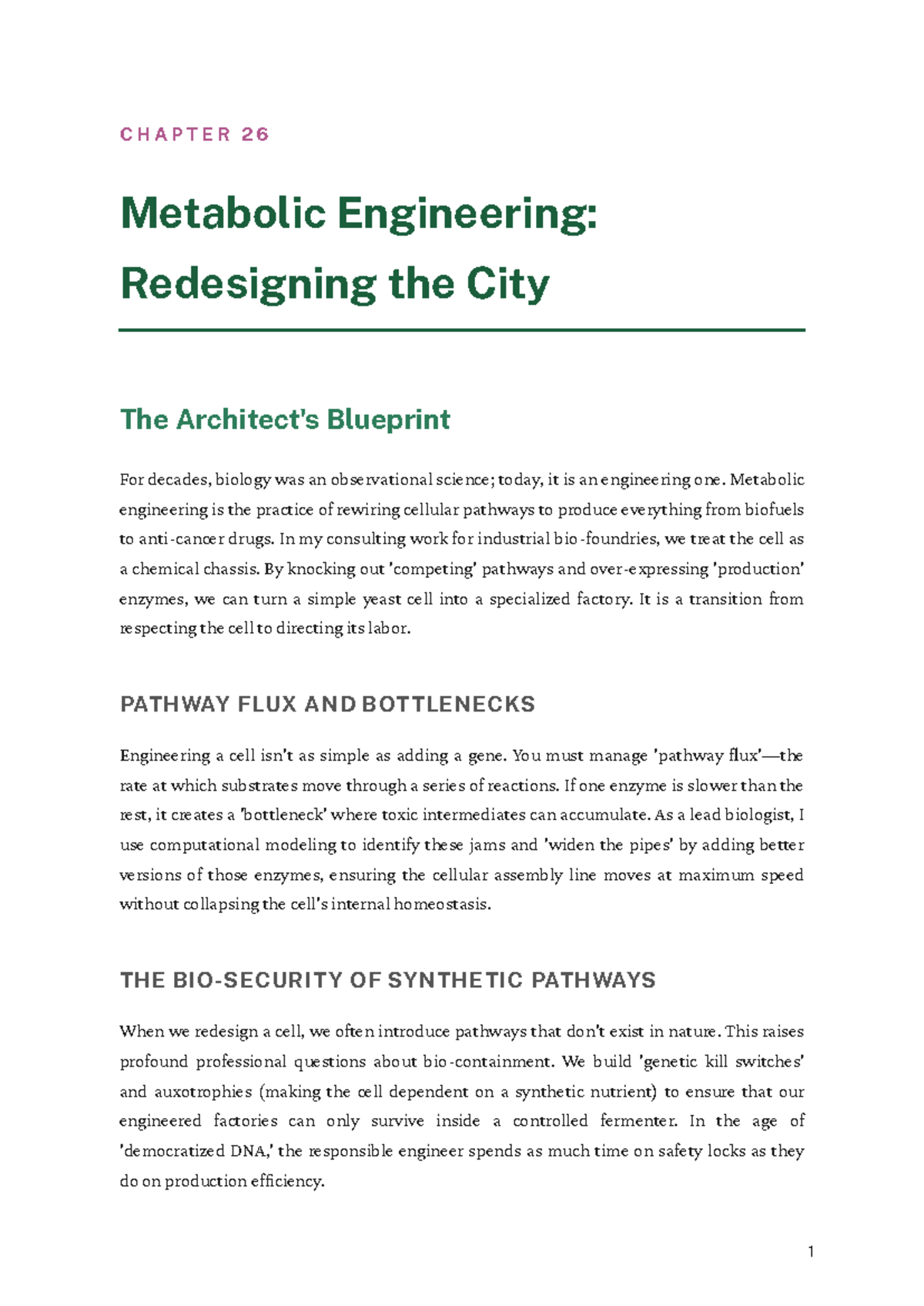 CHAPTER 26: Metabolic Engineering and Cellular Pathway Design - Studocu