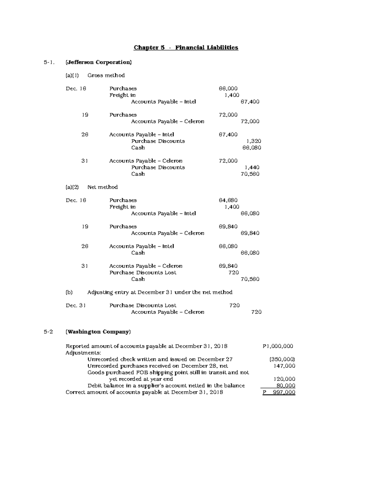 Empleo Intermediate Accounting 2019 Vol 1 Ch 5 Answers - Chapter 5 ...