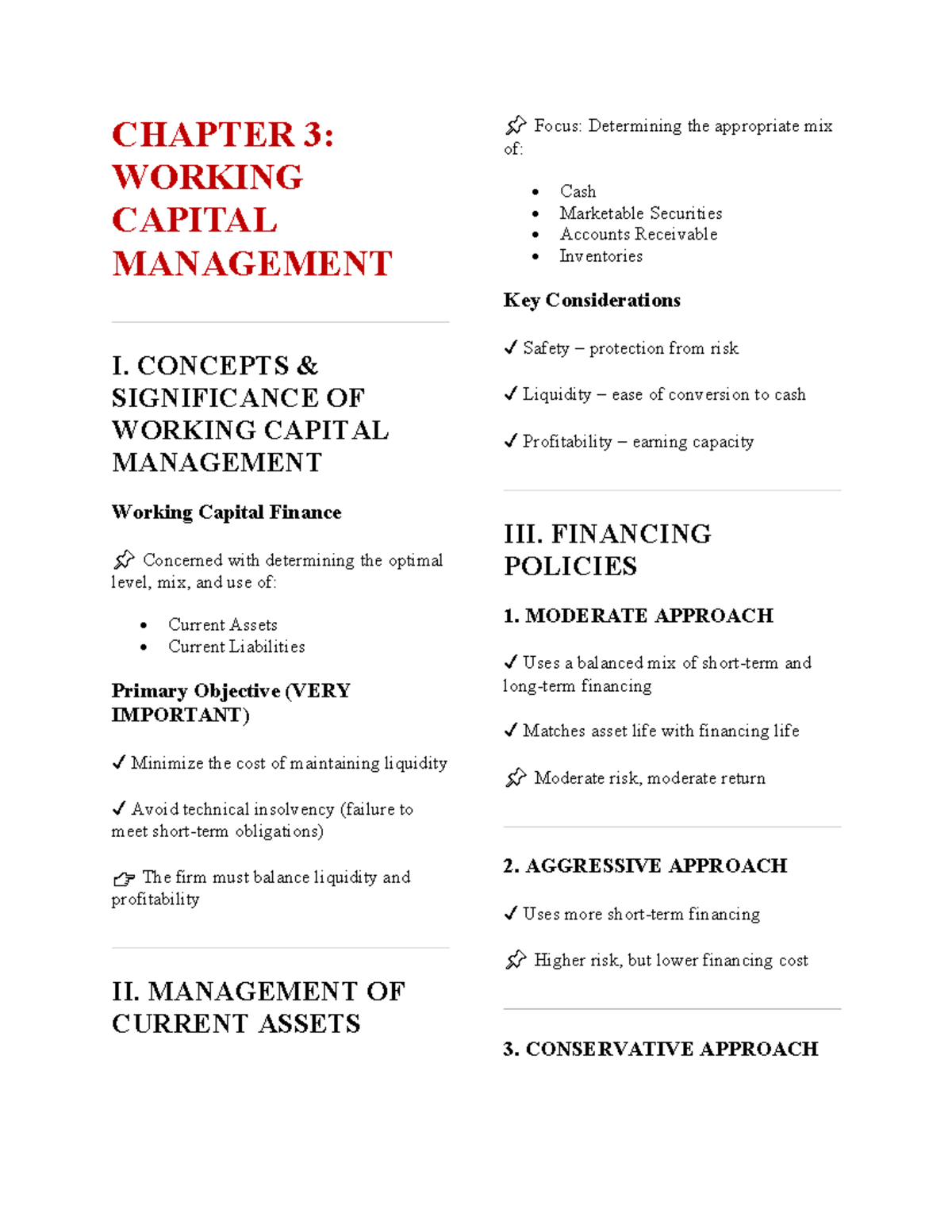 MAS - Chapter 3: Working Capital Management Overview and Key Concepts ...