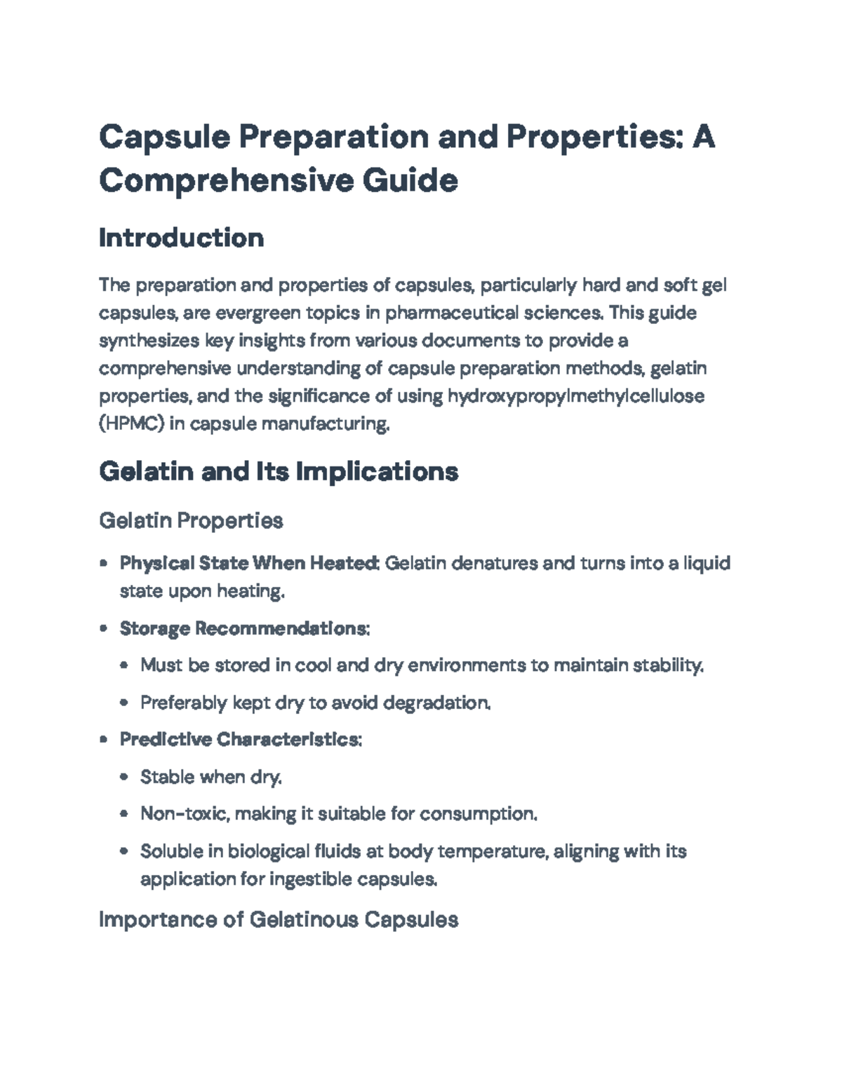 Capsule Preparation Methods and Properties: A Comprehensive Guide ...