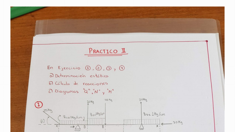 Práctico 2: Determinación Estática y Cálculo de Reacciones - MEC211 ...