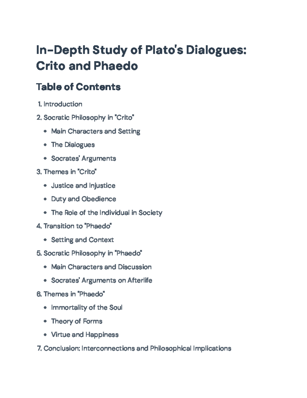 In-Depth Analysis of Plato's Dialogues: Crito & Phaedo 101 - In-Depth ...